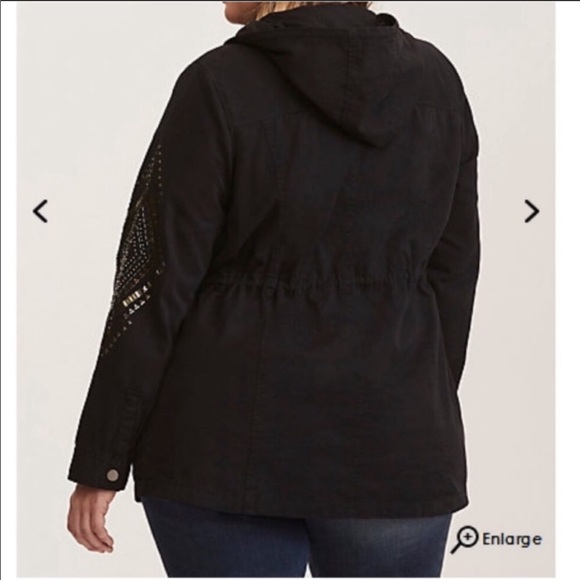 torrid | Jackets & Coats | Torrid Embellished Black Utility Jacket 3 ...